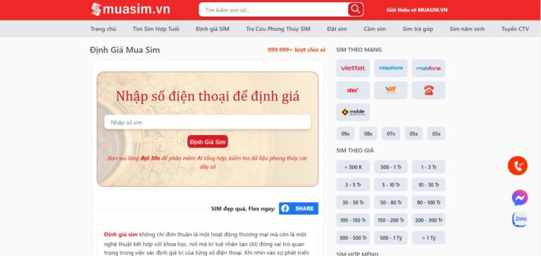 Top những phần mềm định giá sim chuẩn nhất hiện nay